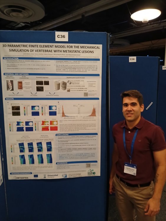 Jaime Muñoz Presents Poster on Metastatic Spine Simulation at ESB 2024 ...